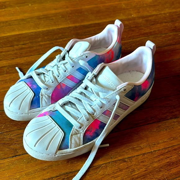 adidas | Shoes | Adidas Womens Bright Tie Dye Tennis Shoes Sz 9 | Poshmark
